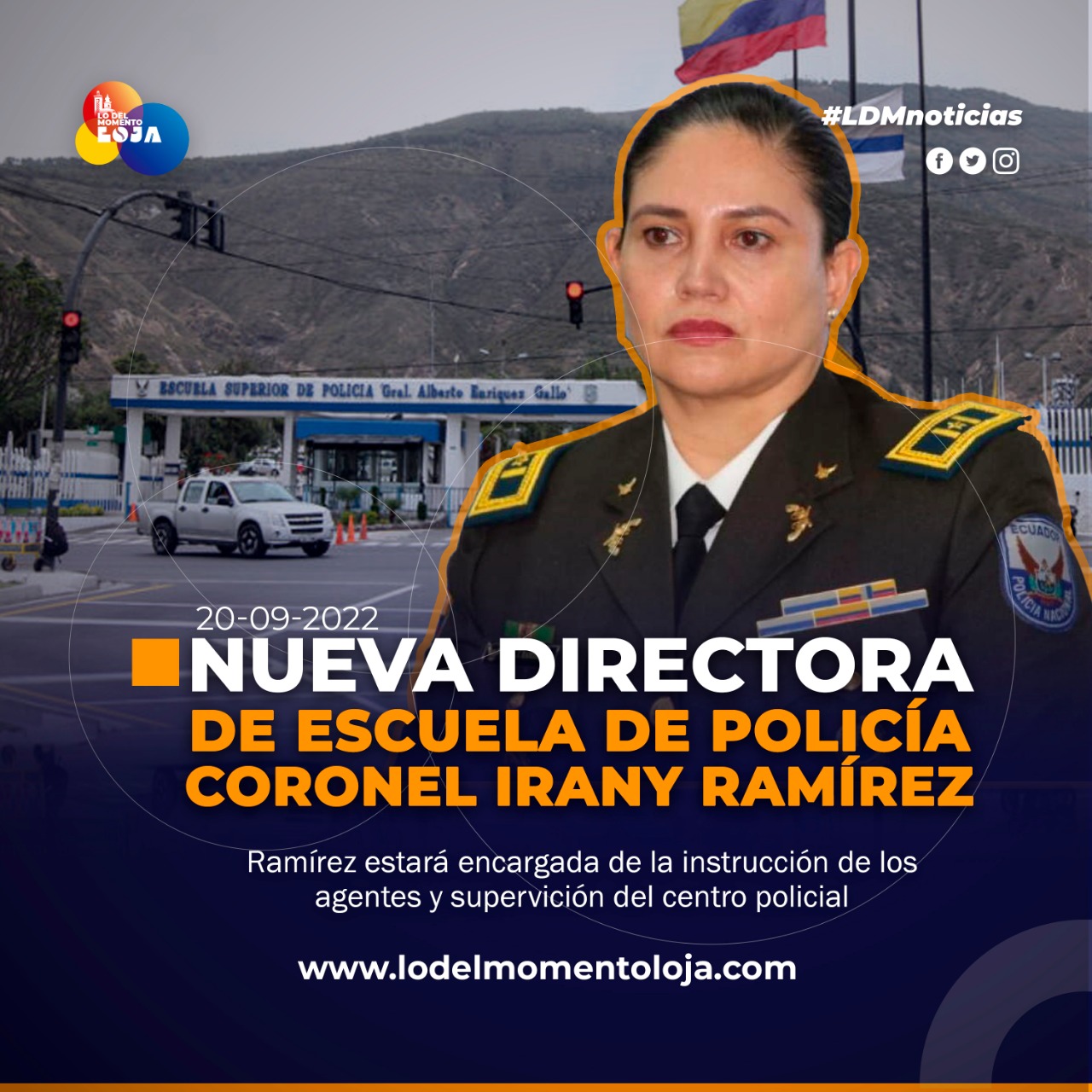 Coronel Irany Ramírez, es la nueva directora de Escuela de Policía
