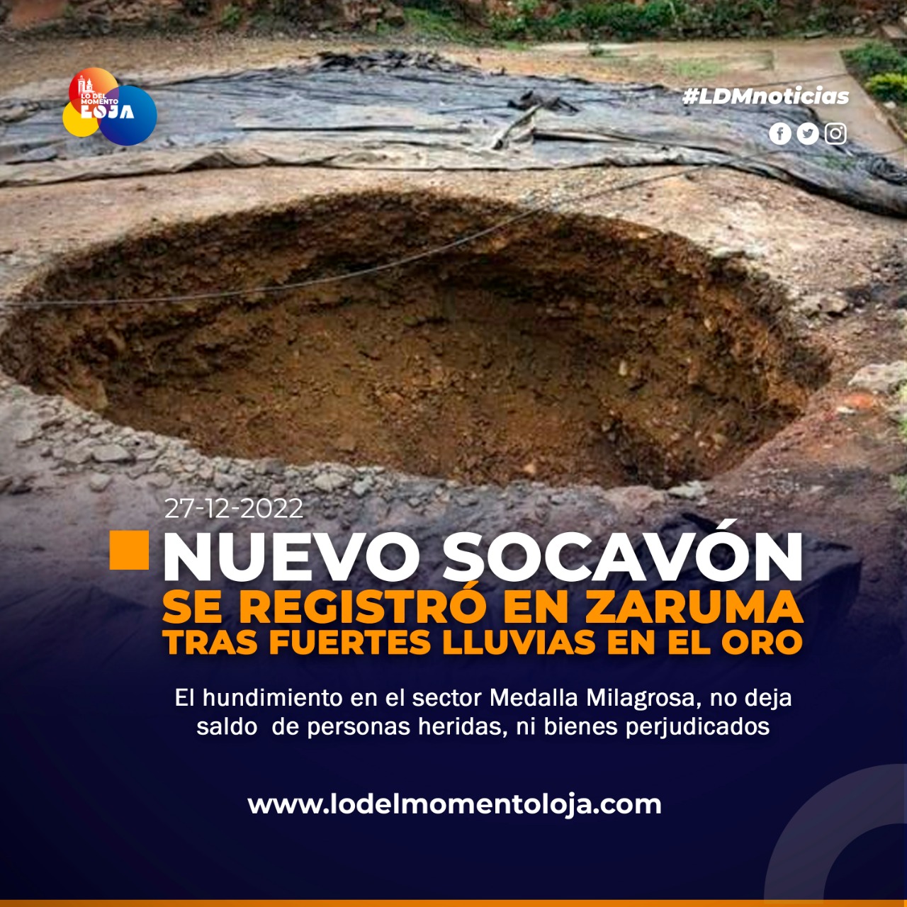 Nuevo socavón en Zaruma