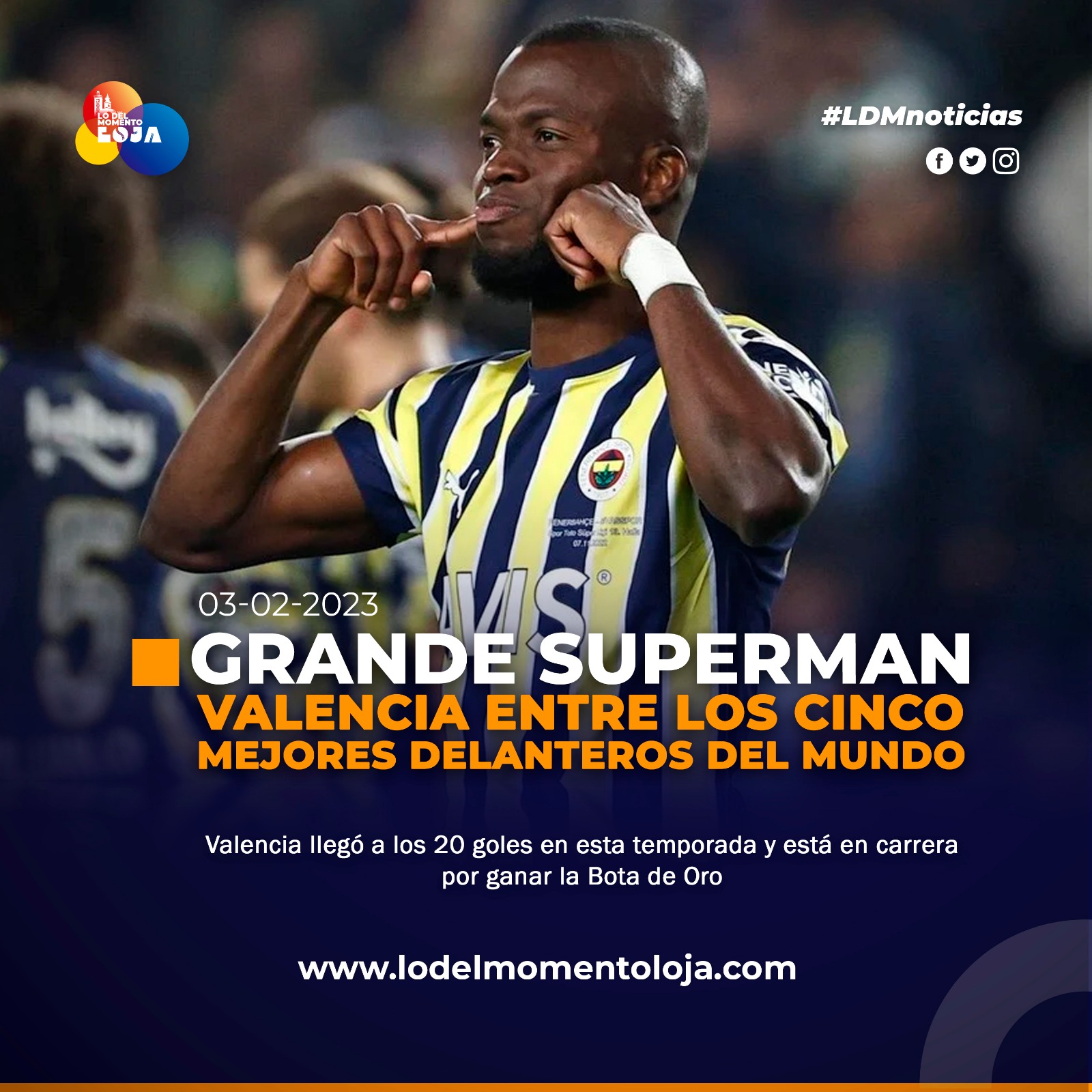 Enner GOAT Valencia, entre los mejores delanteros del mundo