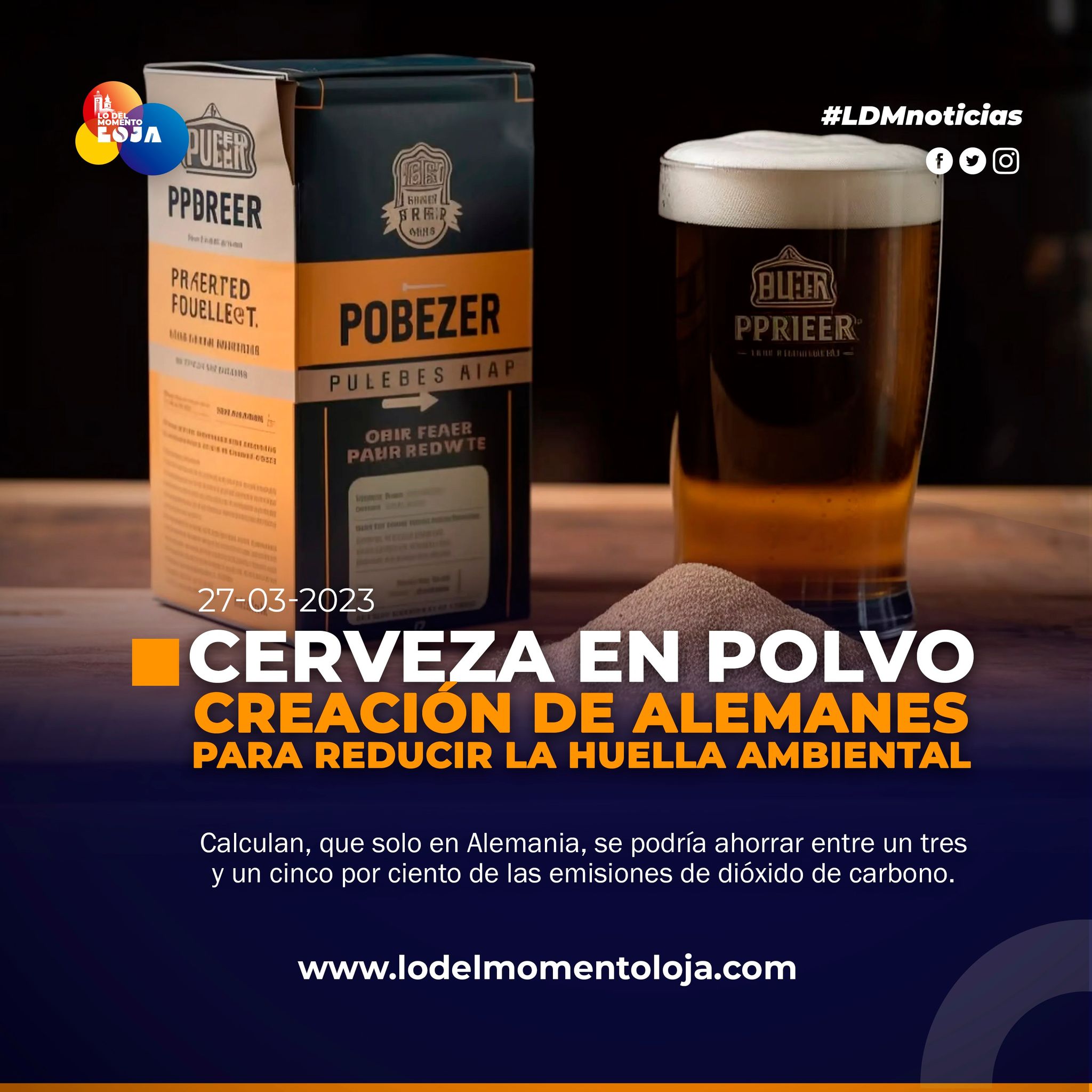 Cerveza en polvo, creación de alemanes