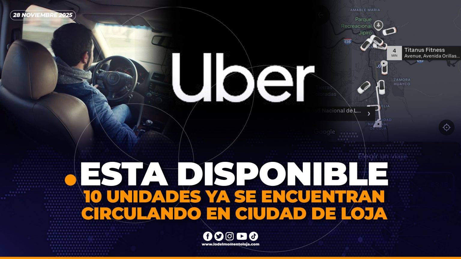 Uber un transporte alternativo que parece ganar mayor presencia en Loja